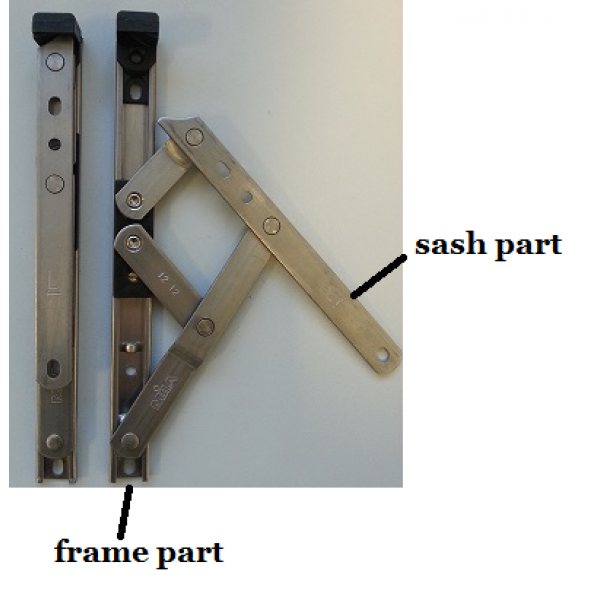 24" Top Hung Window Friction Hinges (pair)